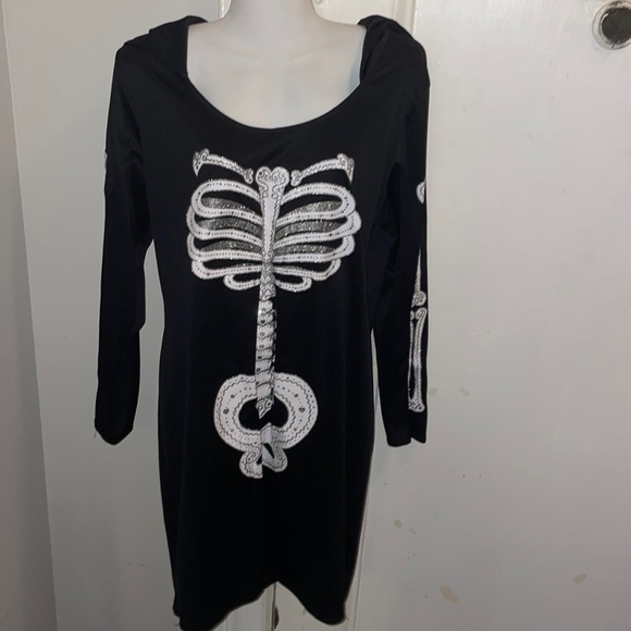 Spirit | Dresses | Spirit Halloween Skeleton Hooded Topmini Dress Xl ...
